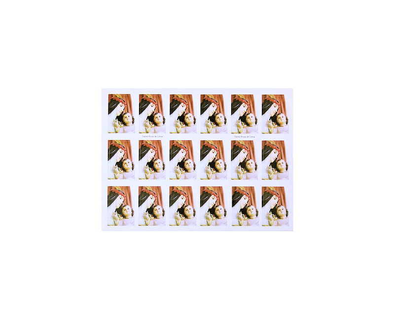 Plancha x 18 stickers Santa Rosa de Lima | El Propagador Cristiano